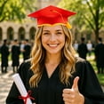 Adjustable Paper Graduation Hats 10 Pack with Elastic Bands for ...
