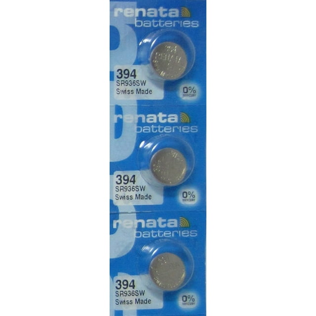 3 Renata 394 Button Cell watch Batteries - Walmart.com