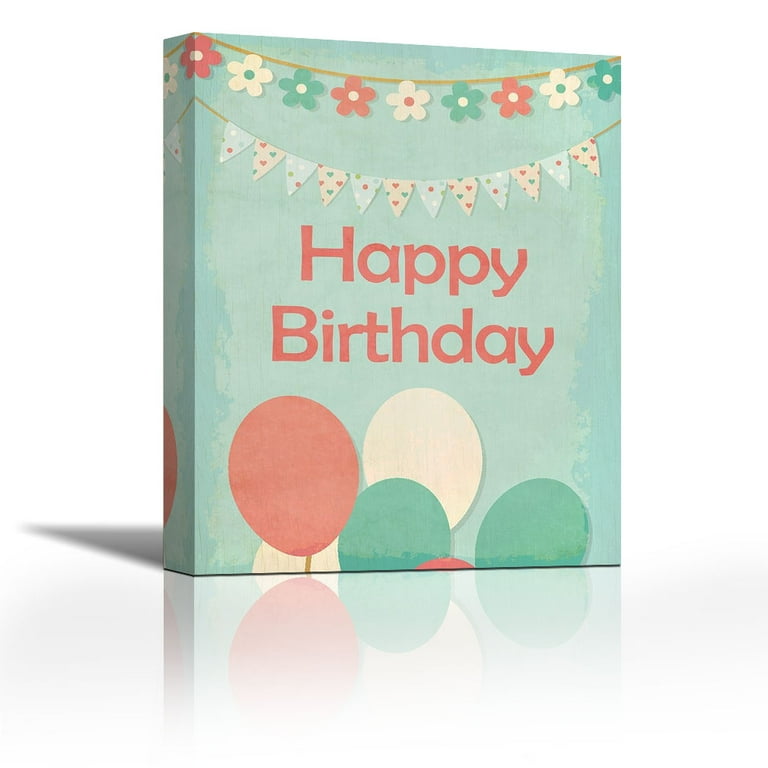 Happy Birthday Painted Canvas
