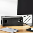 "Onn+ Large Foldable Cable Management Box Black, 12.6""x5.5""x5.08 ...
