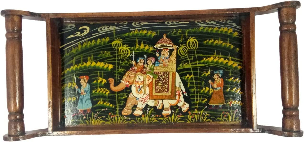 India Meets India Handicraft Wooden Serving Tray Serving Platter, Best ...