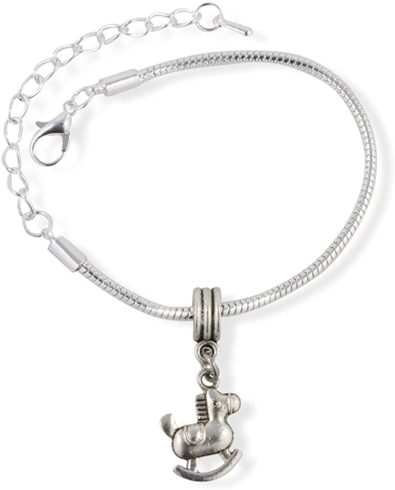 Rocking Horse ( Cartoon like ) Snake Chain Charm Bracelet - Walmart.com
