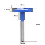 Kiplyki 1/4Inch Shank T Slot Router Bit T-Track Woodwork Milling Cutter ...