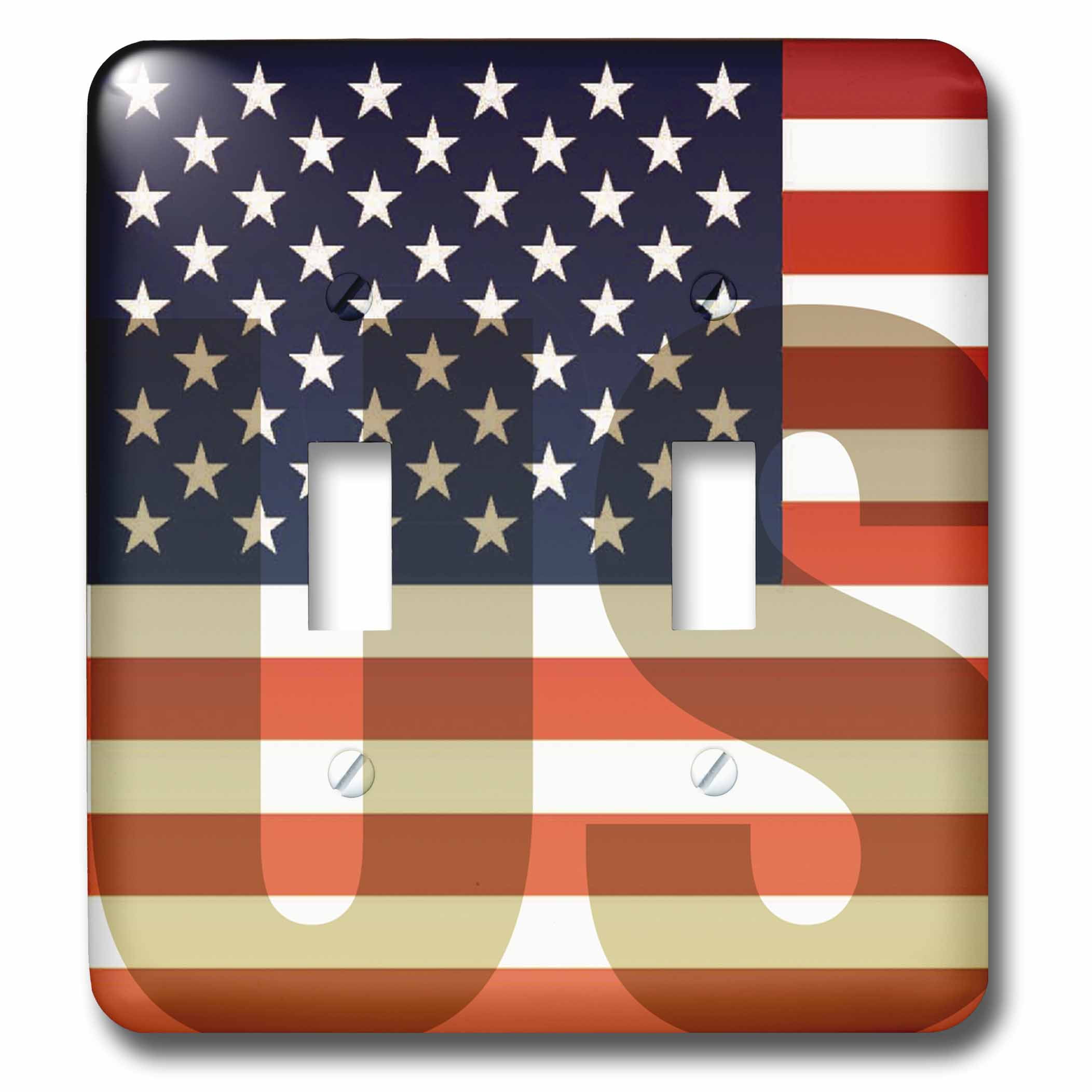 3dRose Unites States American Flag with US watermark - Double Toggle ...