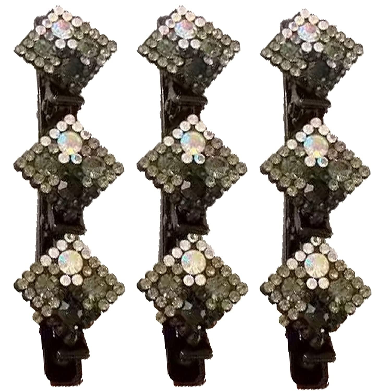 3PCS Double Layer Band Hairpin Twist Plait Headband Alligator Hair Claw ...