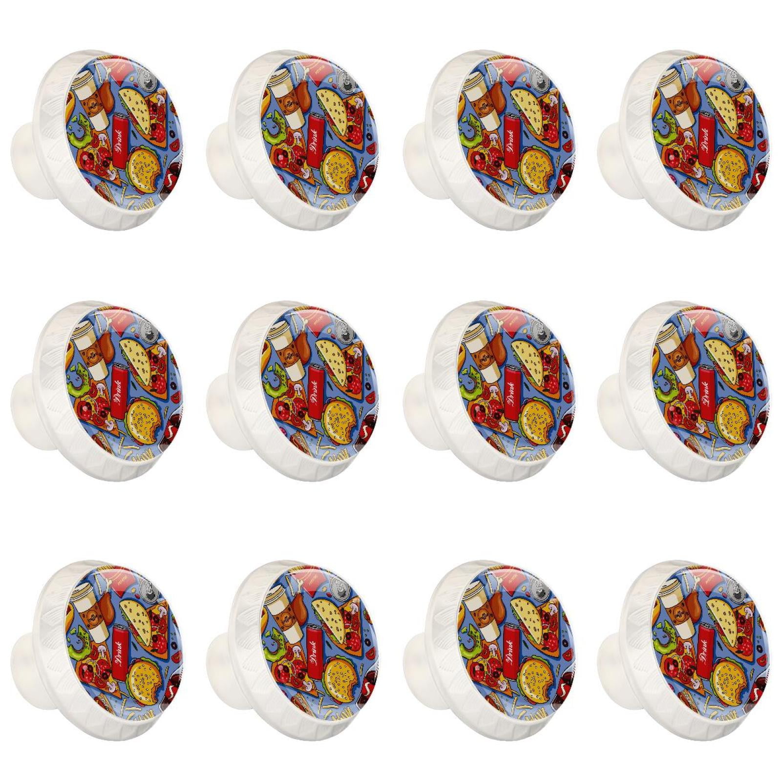 12 Pcs Tasty Food Knobs for Kitchen Cabinet Cupboard Dresser Bookcase ...