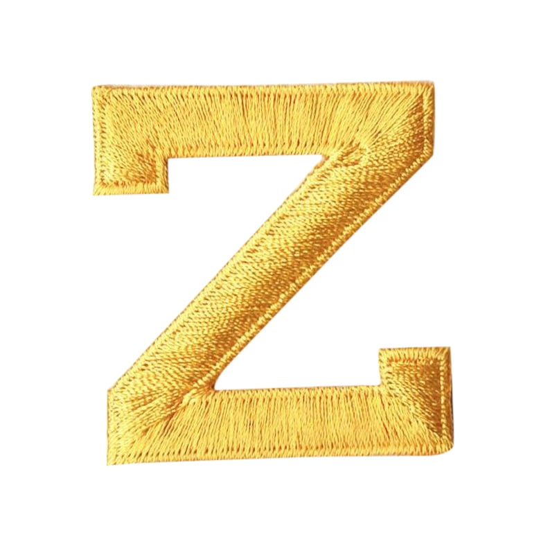 Alphabet Letter - Z - Color Yellow - 2" Block Style - Iron On ...