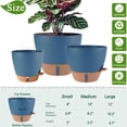 Large Plastic Planter with Drainage Holes, Water Level Indicator & Deep ...