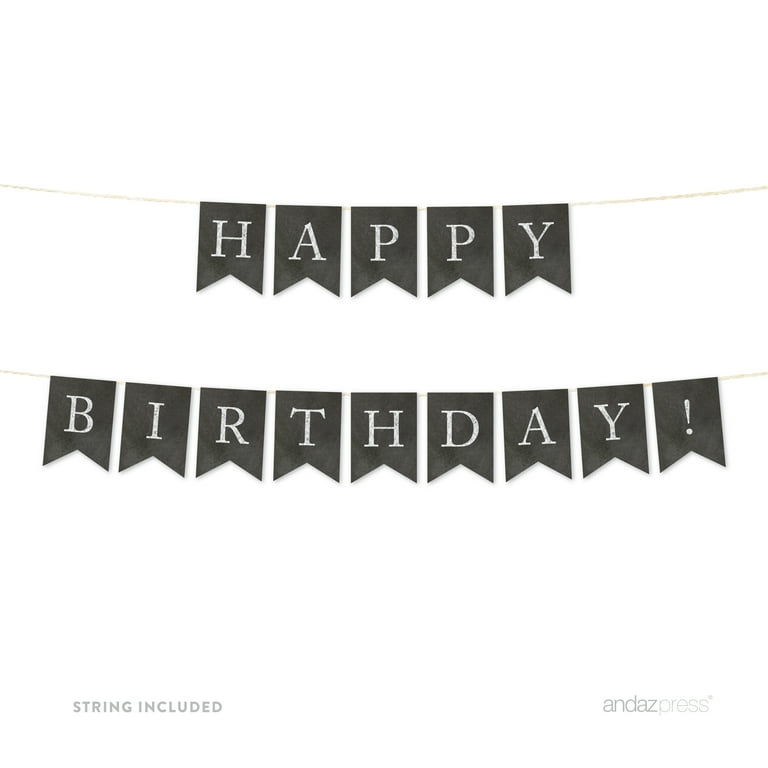 Chalkboard Birthday Banner