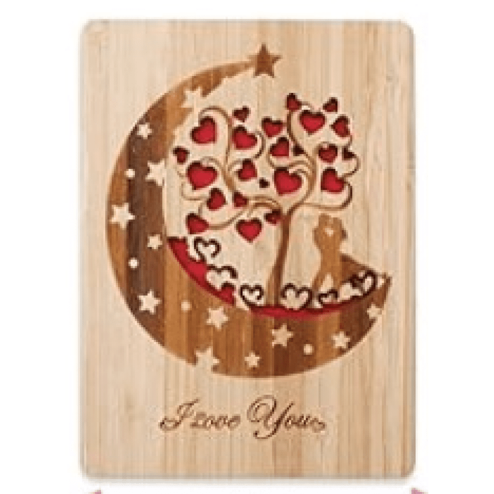 Tarjetas de aniversario de madera: tarjetas de bambú hechas a mano para ...