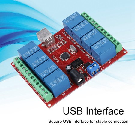 USB Control Switch Relay Module, Flexible Intelligent 8 Channel Driver ...