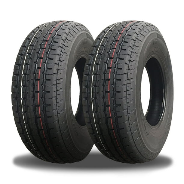Pair of 2 Supermax STM-1 ST205/75R14 100/96L 6-Ply Auto/Boat/Travel ...