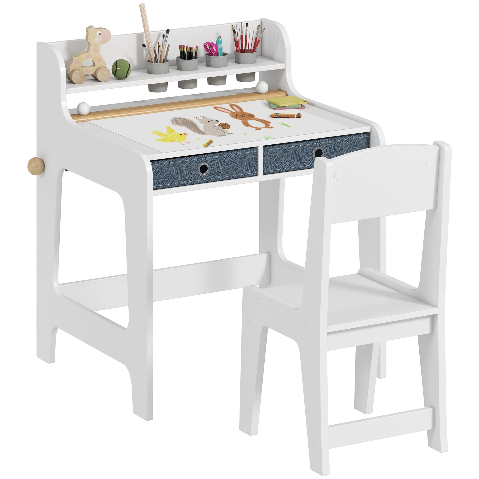Click here for Qaba Kids Desk And Chair Set  Art Table And Chair... prices