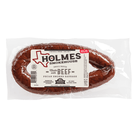 Holmes Smokehouse Smoked Sliced Pork Sausage, 12oz, Fully Cooked ...