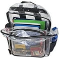 Trailmaker Heavy-Duty Clear Backpack, Black Trim with Outdoor Straps ...