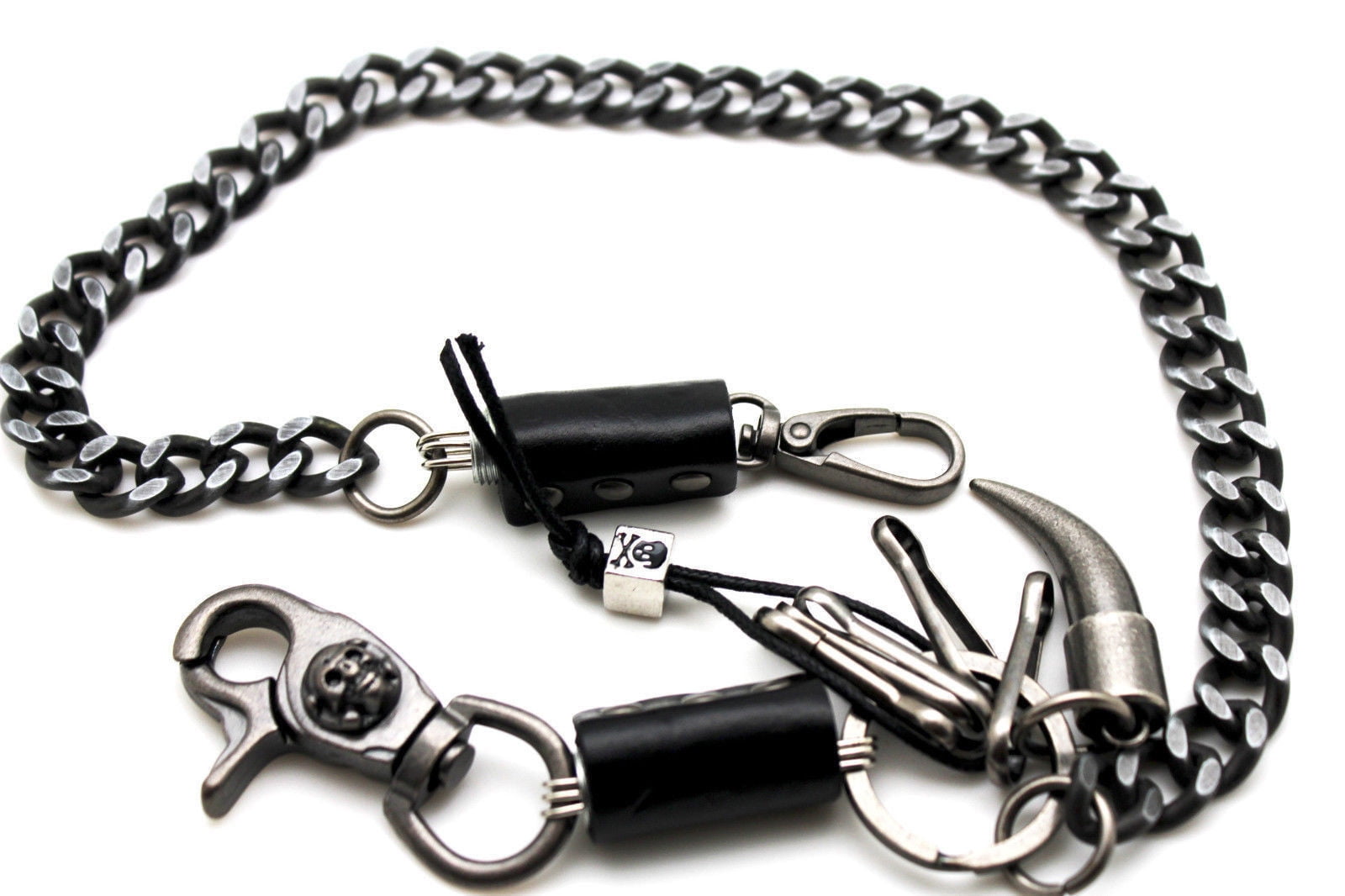 Gun Metal Horn Spike Jean Chain Rocker Trucker Wallet Chain Antique ...