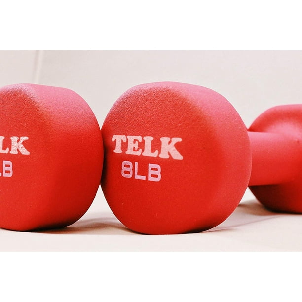 Neoprene Coated Deluxe 8 Lbs Dumbbells Hand Weights - Walmart.com