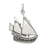 Sterling Silver Antiqued Boat Charm - Walmart.com