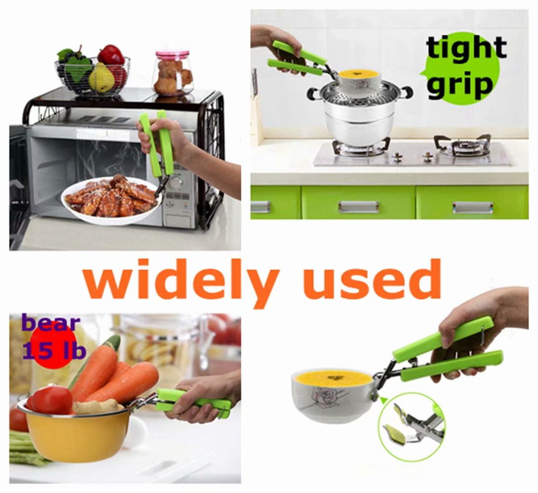 2 Pack Gripper Clips,Hot Bowl Holder for Clip and Lift Hot Pot Pan and ...