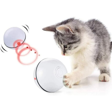 Rechargeable Automatic Roller Ball Interactive Cat Toy LED Light ...