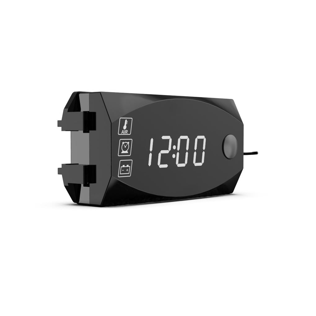 Thinsont Universal 3-in-1 Motorcycle Voltmeter Motorbike Digital ...