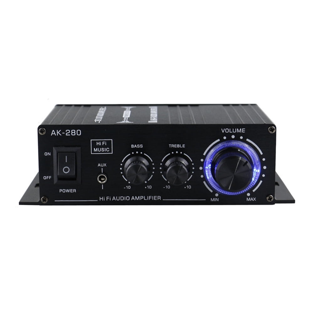 AK-280 Mini Digital Power Amplifier 40W+40W 12V Speaker 2 Channel Home ...
