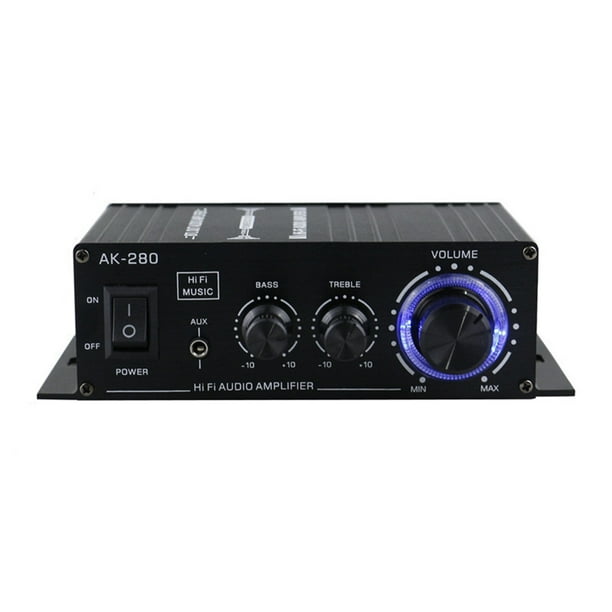 AK-280 Mini Digital Power Amplifier 40W+40W 12V Speaker 2 Channel Home ...