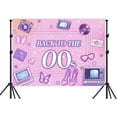 Back to 00's Party Backdrop Pink Early 2000s Y2K Theme Background Retro ...
