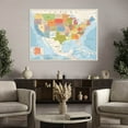 2025 Color Map Of United States USA Updated with Mount M-cKinley Art ...
