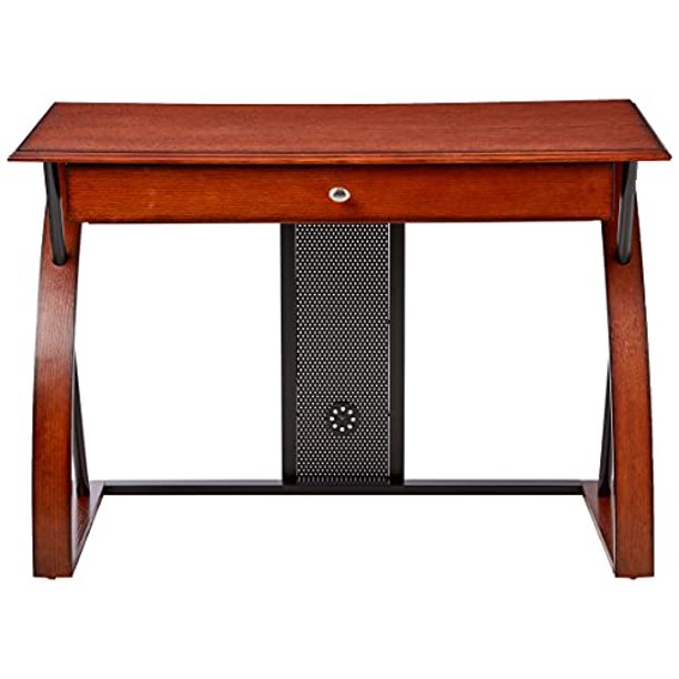 OSP Home Furnishings Aurora Computer Desk with Powder-Coated Black ...