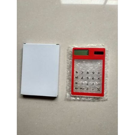 Mini Calculator Cute Cartoon Ultra-Thin Transparent Solar Energy ...