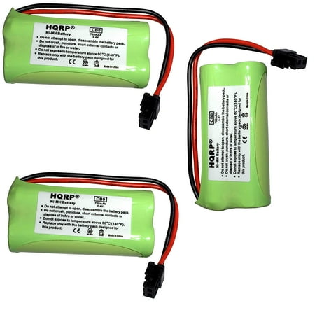 HQRP 3-Pack Battery for Uniden DECT 2080-2W / DECT2080-2W / DECT 20802W ...