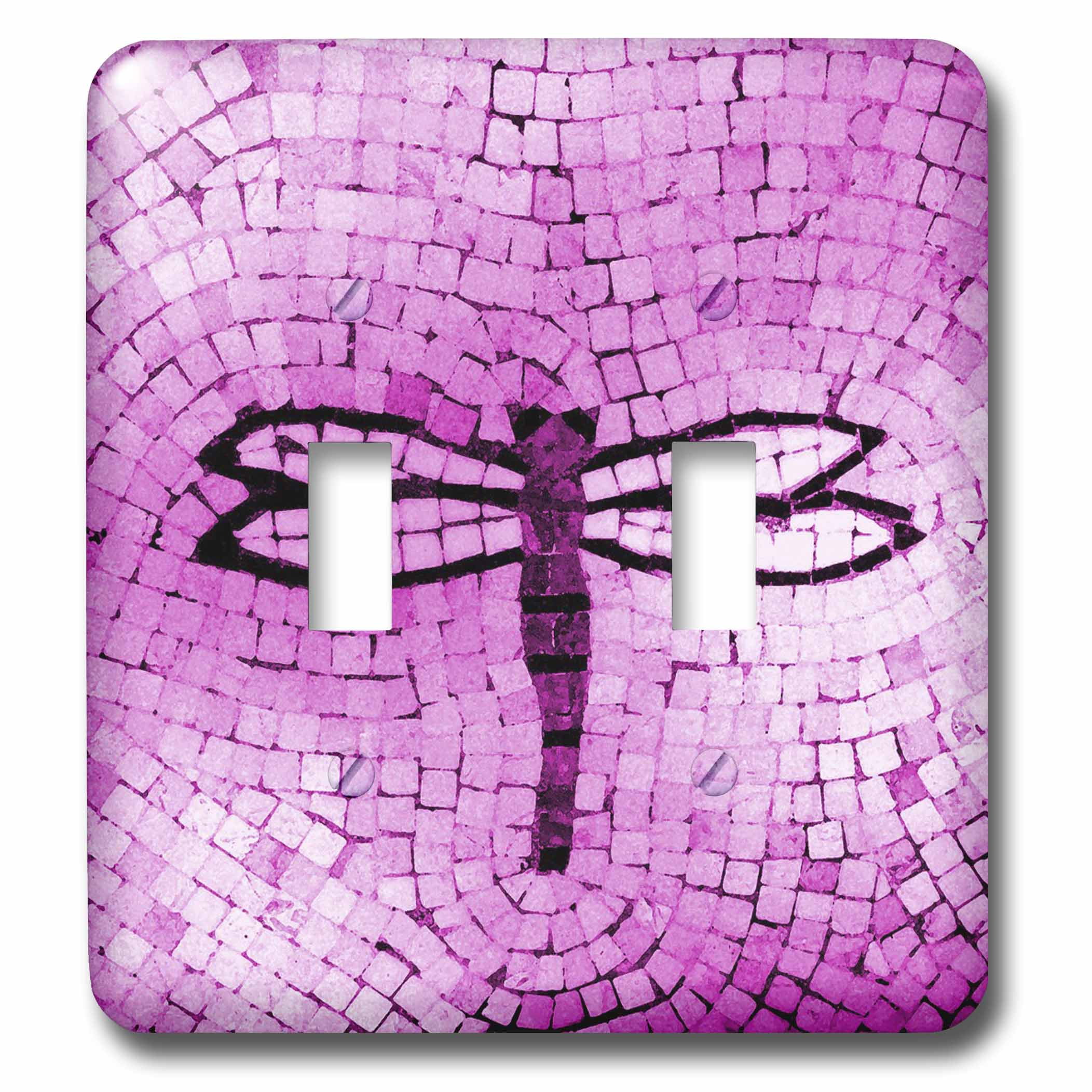 Hot Pink Mosaic Dragonfly double toggle switch lsp-40764-2 - Walmart.com