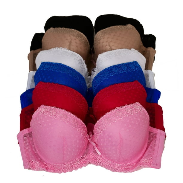 Pink Women Bras 6 Pack Of Bra B Cup C Cup Size 40c 6677