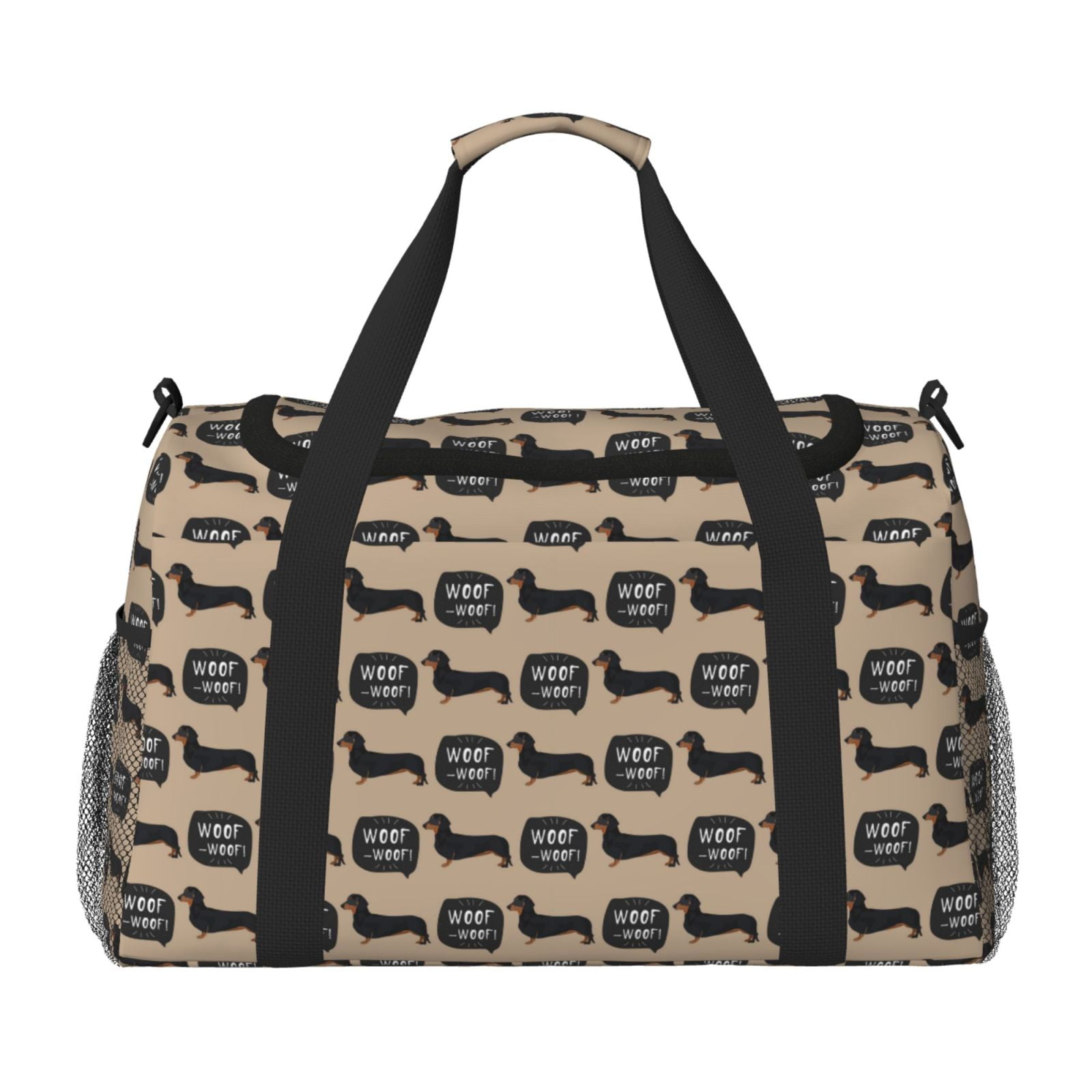 Click here for Saiise Dachshund Dog Woof Print Overnight Duffel B... prices