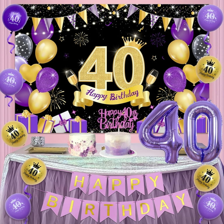 Purple 40th Birthday Favors