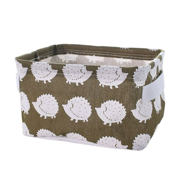 Cotton Blend Linen Collapsible Storage Bin Basket Laundry Box Storage ...