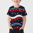 CONZONE Children Boys T-Shirts Crew Neck Patriotic Graphic Print Short ...