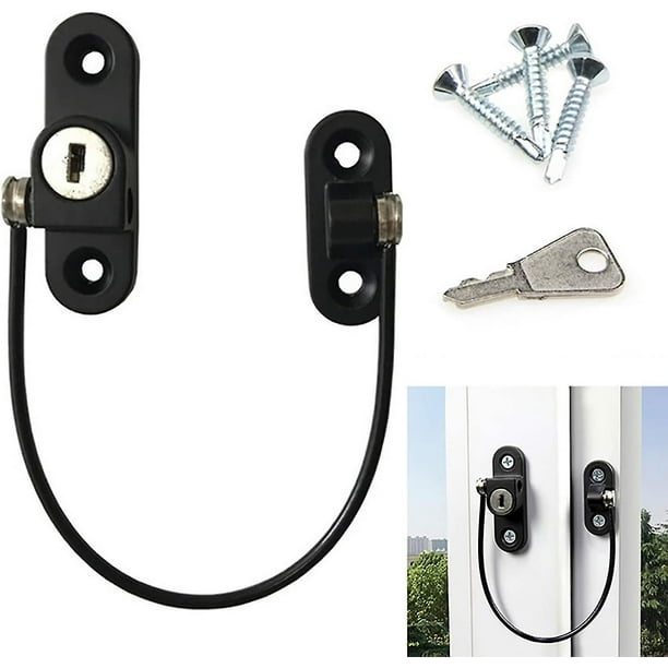 2 Pieces Child Lock Black Safety Restrictor Lock For Door Window Drawer ...