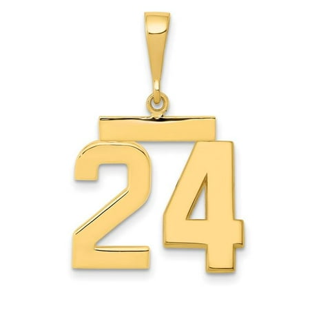 Quality Gold MP24 14K Medium Polished Number 24 Charm | Walmart Canada