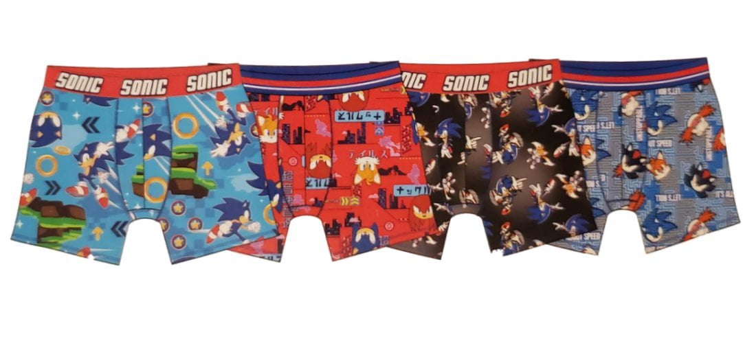 Sonic the Hedgehog Boys Graphic Print Boxer Briefs, 4 Pack, Sizes XS-L ...