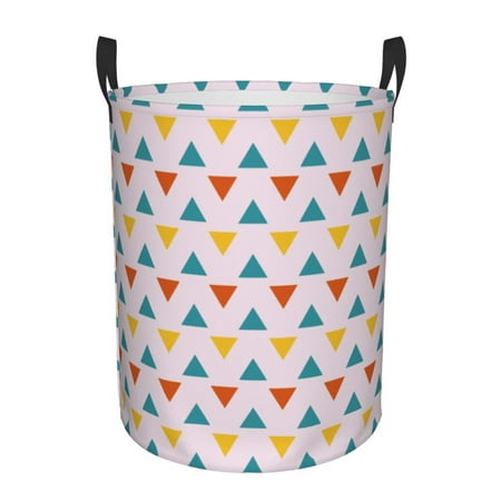 DouZhe Waterproof Collapsible Large Laundry Baskets, Colorful Triangle ...