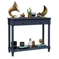 SamyoHome Multi-Function Console Table with 2 Drawers and Bottom Shelf ...