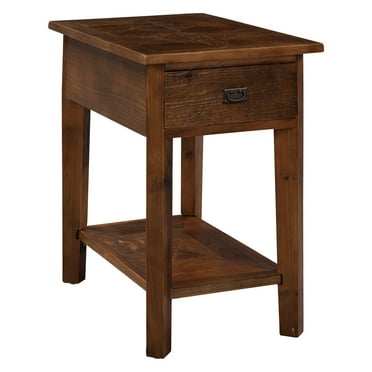 Alaterre Country Cottage End Table, Rustic Blue Antique Finish ...