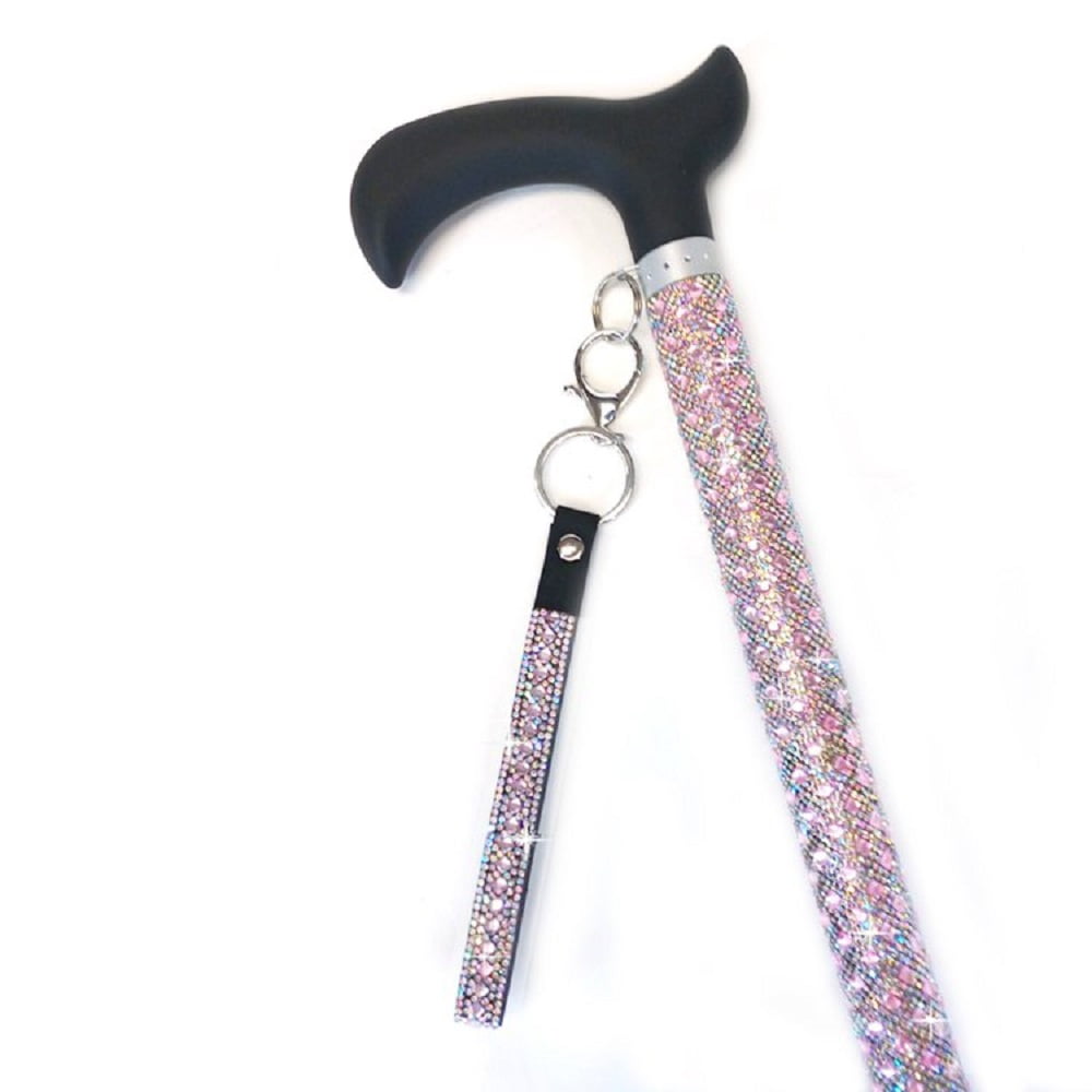Jacqueline Kent Sugar Cane - Adjustable Cane - Flamingo Pink Diamond ...