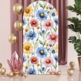 Arch Backdrop 5 Ft, Blue Yellow Red Floral Spring Spandex Stretch ...