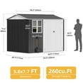 Dextrus 8x6ft Heavy-Duty Outdoor Storage Shed with Windows & Secure ...