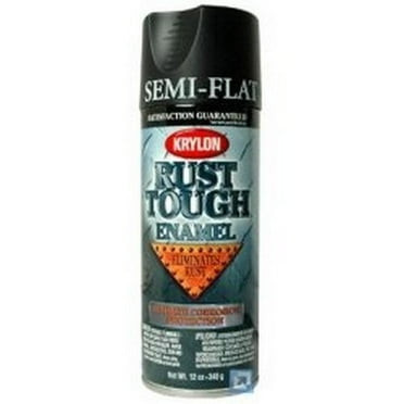 Krylon Rust Tough 12 Oz. Semi-Gloss Alkyd Enamel Spray Paint, Black ...