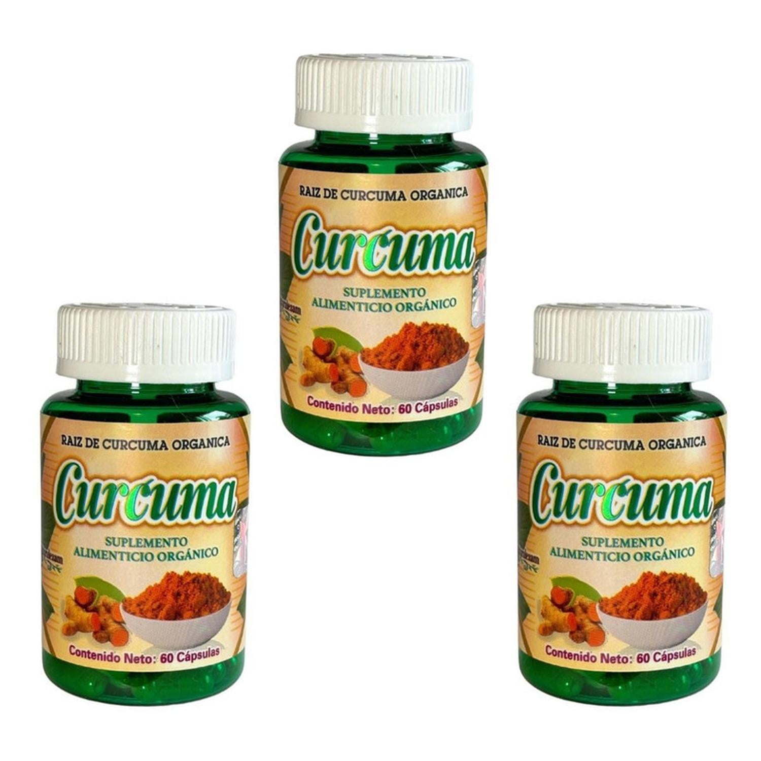 Curcuma Naturalezam Raiz Organica Suplemento 60 Capsulas 3 Pzs blanco ...