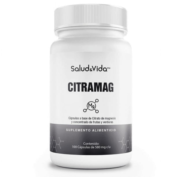Suplemento Alimenticio S&V Citrato de Magnesio Citramag 100 Cápsulas ...